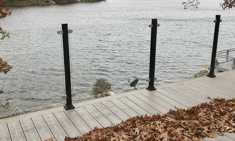 Square Aluminum Posts - InvisiRail™ Glass Railing System
